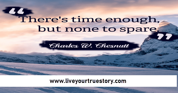 You have enough time for the life you want but none to waste